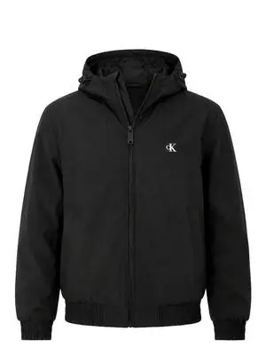 Calvin Klein Print Hooded Jacket - Black