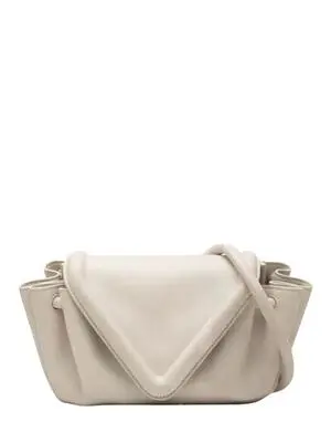 Bottega Veneta Small Lambskin Beak Crossbody Bag - Grey