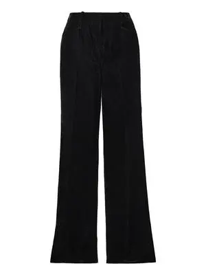 TOM FORD Velvet High-rise Straight-leg Pants - Black