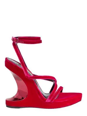 TOM FORD TOM FORD Velvet Wavy Wedge Sandals