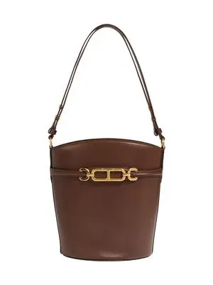TOM FORD Whitney Leather Bucket Bag - Brown