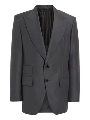 TOM FORD Mohair And Silkblend Blazer - Dark Gray