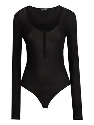 TOM FORD Cashmere And Silk-blend Bodysuit - Black