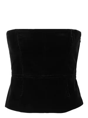 TOM FORD Velvet Bustier Top - Black
