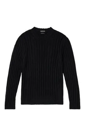 TOM FORD Ribbed Cashmere Pullover - Black