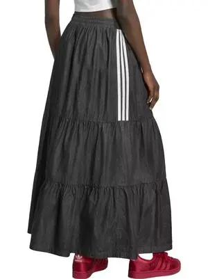 Adidas Denim Maxi Skirt - Black