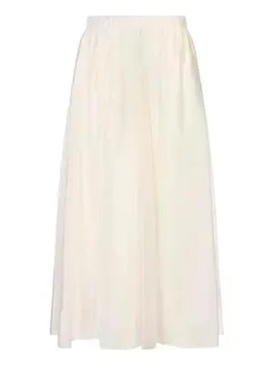 MEIMEIJ Cream Beige Gathered Palazzo Pants - Neutrals