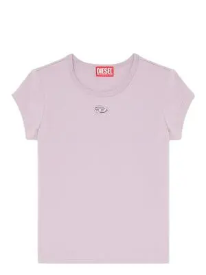DIESEL® Diesel T-shirt With Embroidered Logo Detail Violet