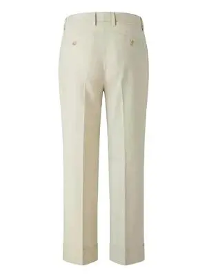 RE-HASH Pressed-crease Turn-up Trousers - Neutrals
