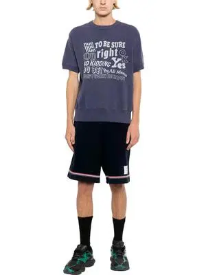 WHITESVILLE Graphic-printed Crew-neck T-shirt - Blue