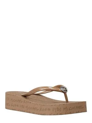 Michael Kors Bedford Logo Flip Flop - Brown