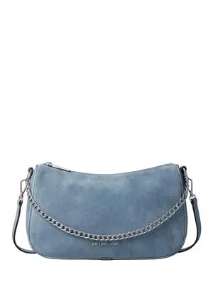 Michael Kors Carmela Medium Suede Convertible Crossbody Bag - Blue