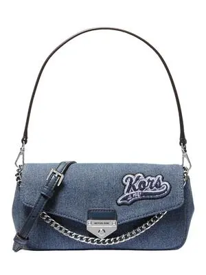 Michael Kors Soho Small Embellished Denim Convertible Crossbody Bag - Blue