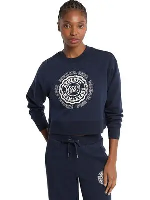 Michael Kors Graphic Logo Cropped Sweatshirt - Blue