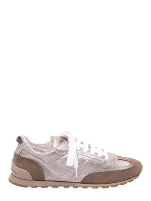 Brunello Cucinelli Calf Leather Lace-up Sneakers - Multicolor
