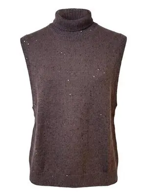 Brunello Cucinelli Wool Turtle Neck Sweater - Multicolor