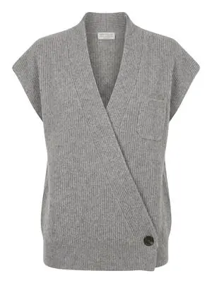 Brunello Cucinelli Cashmere Knitted Vest - Multicolor