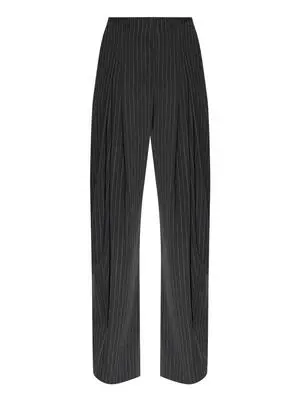 IRO PARIS Kalei Wide-leg Pinstriped Wool Trousers - Grey