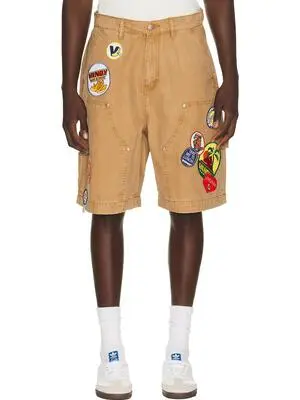 VANDYTHEPINK Patched Canvas Shorts - Tan
