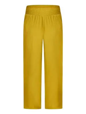 KNOWN SUPPLY Wide Leg Ribbed Pants - Green
