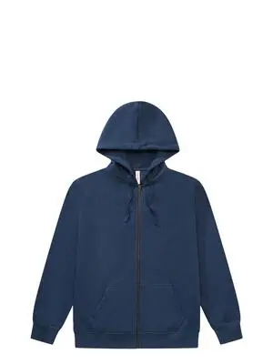 KNOWN SUPPLY Organic Cotton Zip Hoodie - Blue