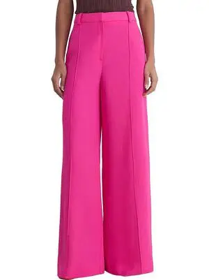 REISS Petite Charli Wide Leg Pants - Pink