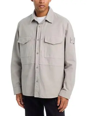 Stone Island Stone Island Cotton-Flax Blend Overshirt Dust