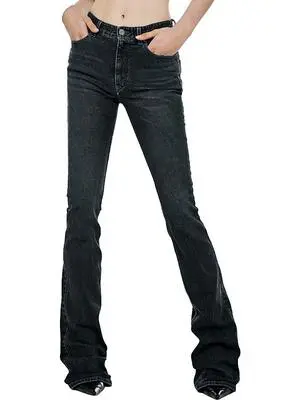 L'EMIUNE 01 Flare Leg Jeans - Bk