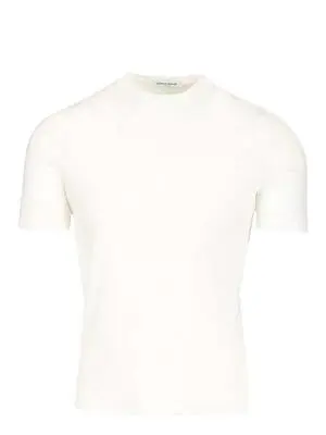 AL DUCA D’AOSTA 1902 Ribbed-trim Terry-cloth T-shirt - Neutrals