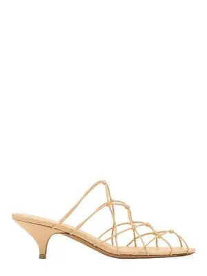 Ulla Johnson Colette Kitten Heel Sandal In Vegan Nappa Leather - Miele