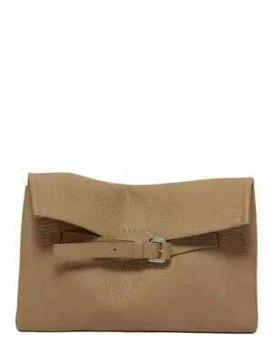 Orciani Venus Buckle-detail Clutch Bag - Neutrals
