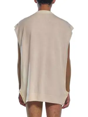 ROT Knitted Button-fastening Vest - Neutrals