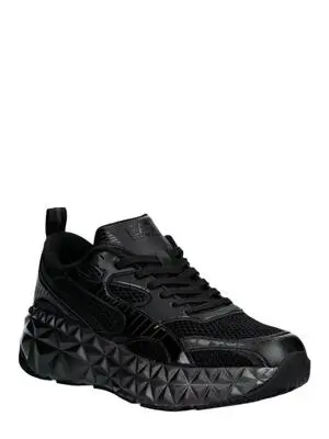 EA7 Geometric Sole Mesh Sneakers - Black