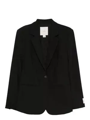 Calvin Klein Single-breasted Jacket With Logo Patch - Black