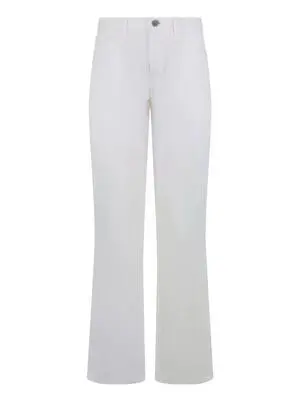 Alberta Ferretti Cotton Flared-leg Trousers - White