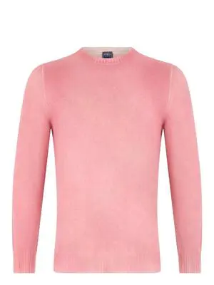 Fedeli Fine-knit Cashmere Long-sleeve Top - Pink
