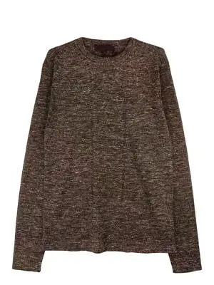 OMAR AFRIDI Long-sleeve Knit T-shirt - Brown