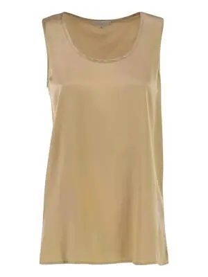 Antonelli Firenze Sleeveless Satin Top - Neutrals