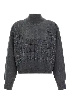 Brunello Cucinelli Cashmere Turtleneck Sweater - Grey