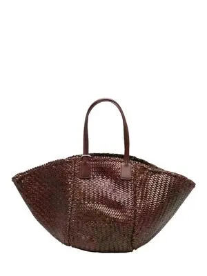 Dragon Diffusion Teresa Woven Leather Tote Bag - Brown