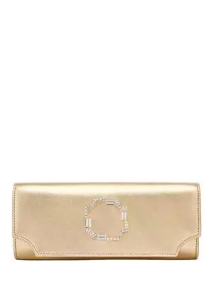 MALONE SOULIERS Vivien Crystal-embellished Clutch Bag - Gold