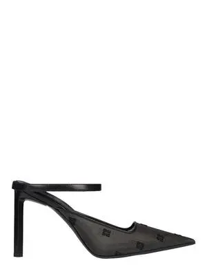 Givenchy 4g Motif Mesh Slingback Pumps - Black