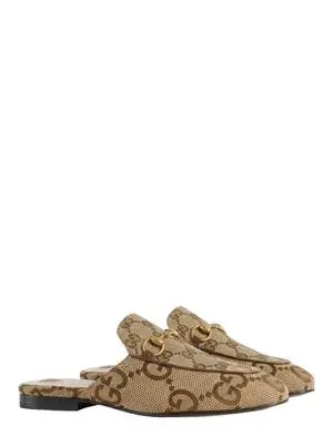 GUCCI Gucci Princetown GG Horsebit Slip-On Mules