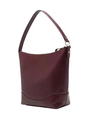 Ralph Lauren Tasha Leather Shoulder Bag - Red