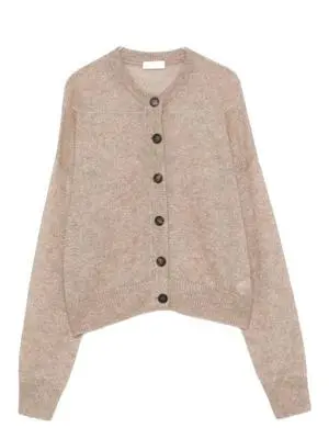Brunello Cucinelli Sheer Knit Button-up Cardigan - Nude