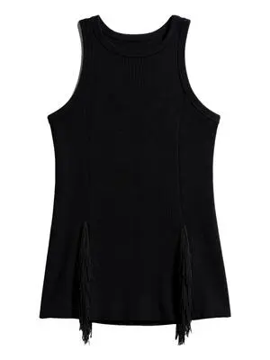 IRO PARIS Sleeveless Knit Top With Tasseled Detail - Black