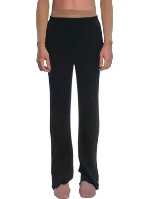 ROT Ribbed Knit Trousers - Black