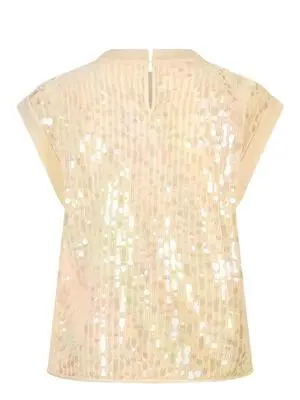 Peserico Embellished Sleeveless Top - Neutrals