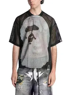 A BATHING APE Ape Head Mesh T-shirt - Black