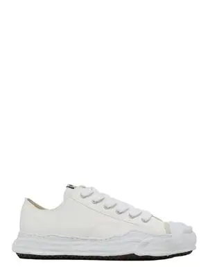 Mihara Yasuhiro Distressed Lace-up Sneakers - White